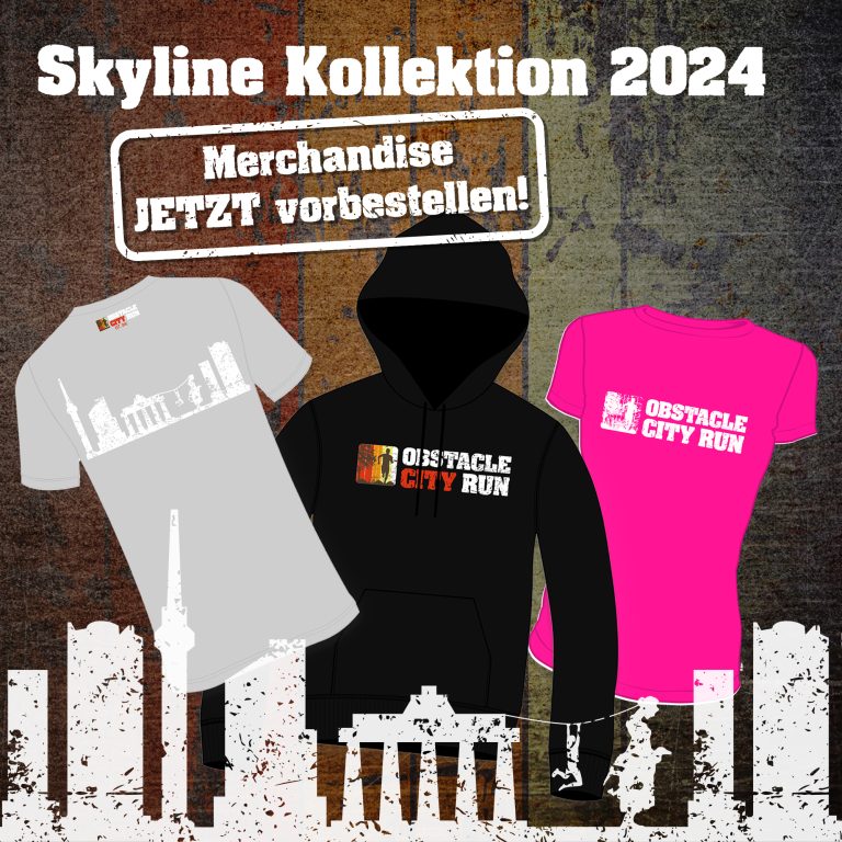Neue Merch Kollektion "Skyline" ab jetzt vorbestellen - Obstacle City Run